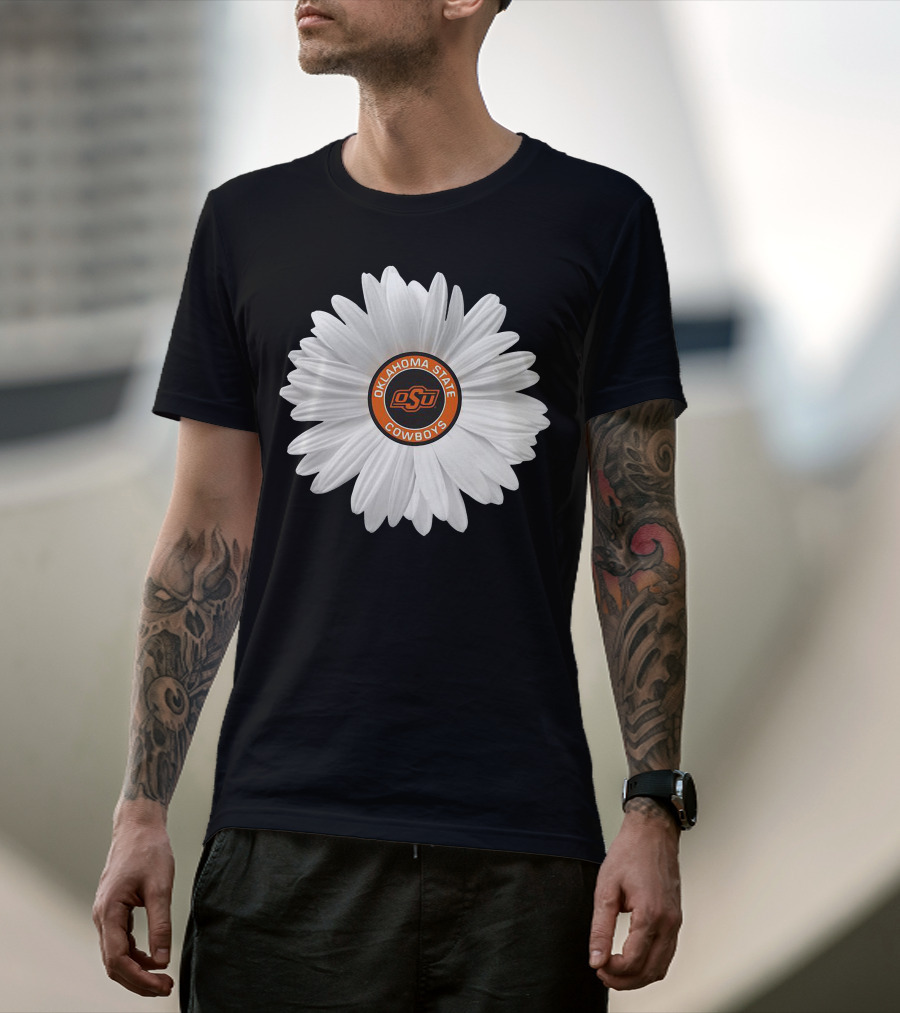 Oklahoma State Cowboys Fan Club Flower Emblem OSU T-Shirt
