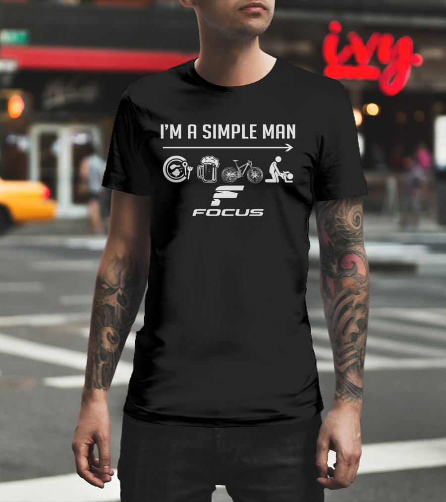 I'm A Simple Man Focus Bicycle Beer BBQ Sports T-Shirt