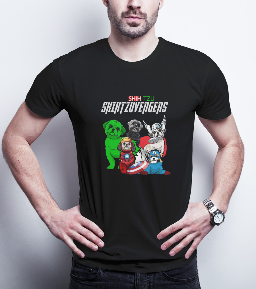 Shih Tzu Marvel Avengers Crossover T-Shirt