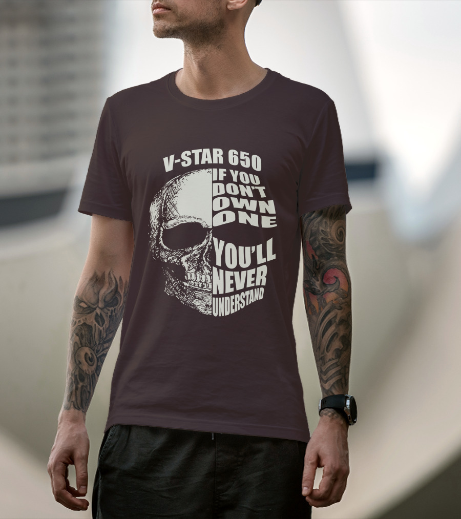 V-Star 650 If You Don't Own One You'll Never Understand Skull T-Shirt