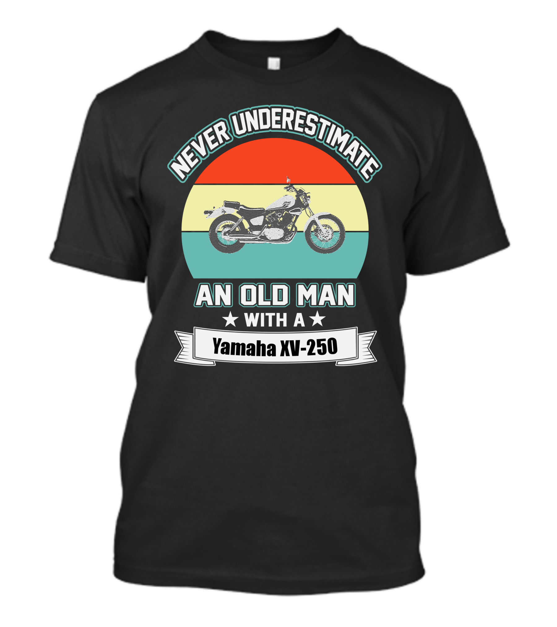 Never Underestimate An Old Man With A Yamaha XV250 V Star T-Shirt