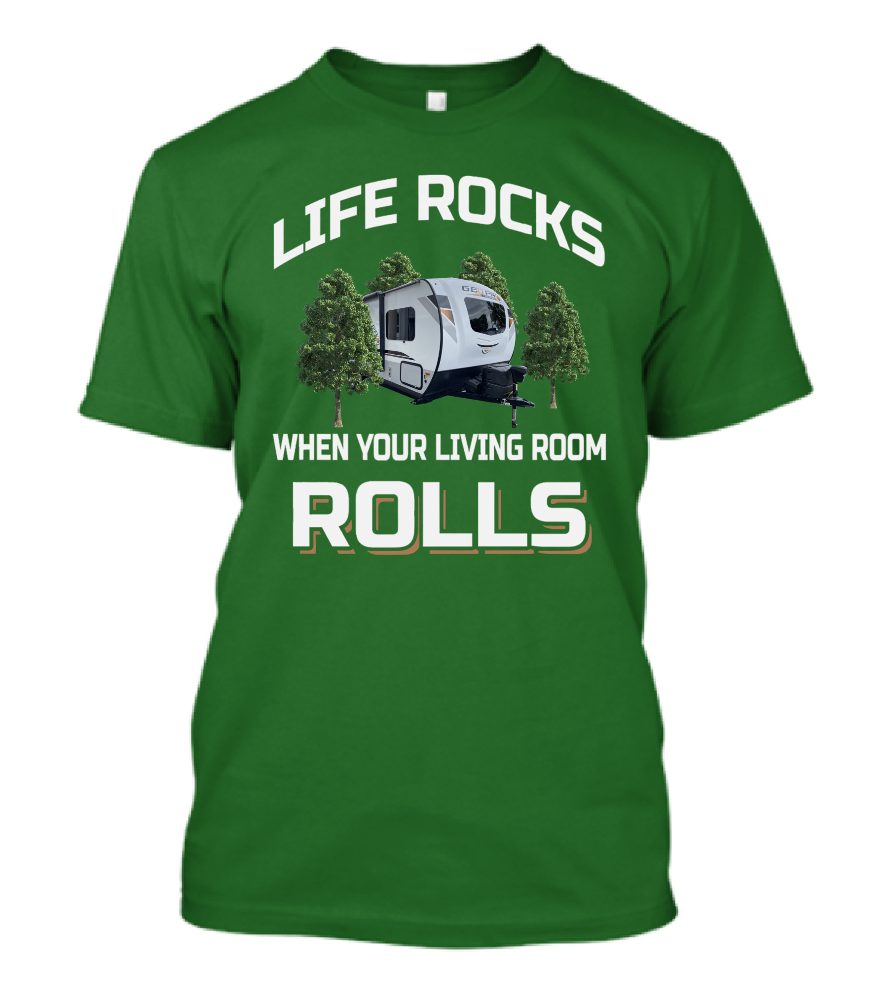 LIFE ROCKS WHEN YOUR LIVING ROOM ROLLS Geo Pro T-Shirt