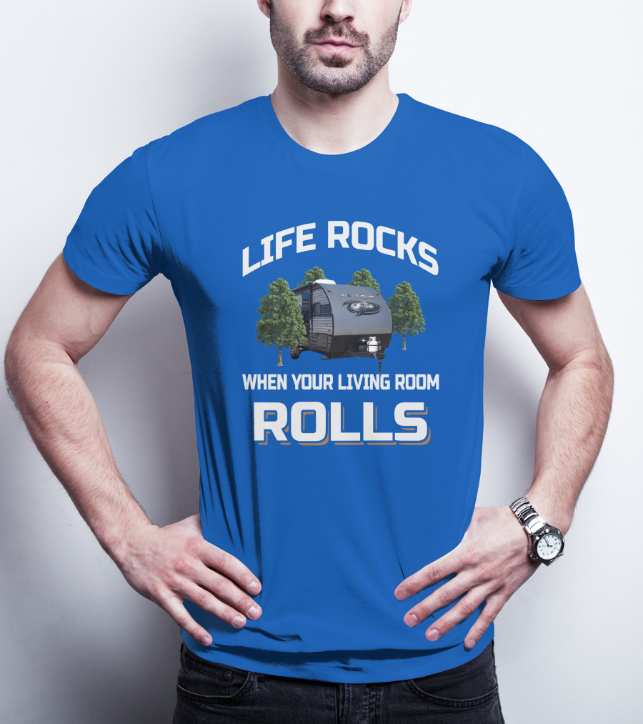 LIFE ROCKS WHEN YOUR LIVING ROOM ROLLS WOLF PUP T-Shirt