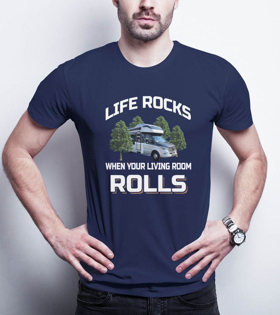 LIFE ROCKS WHEN YOUR LIVING ROOM ROLLS TIFFIN WAYFARER 25 RW T-Shirt