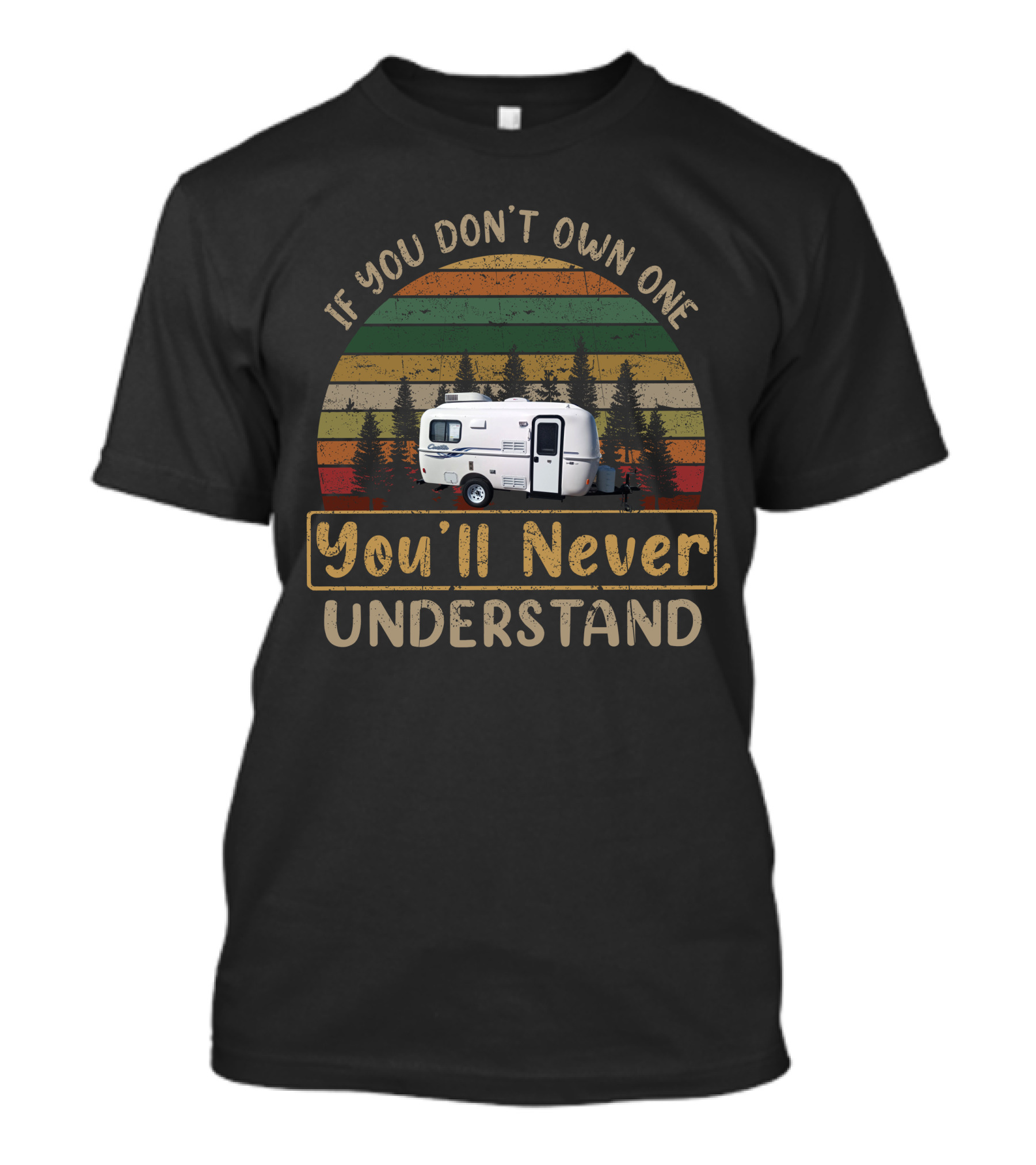 If You Don't Own One You'll Never Understand Casita Campers Vintage Forest Scene T-Shirt