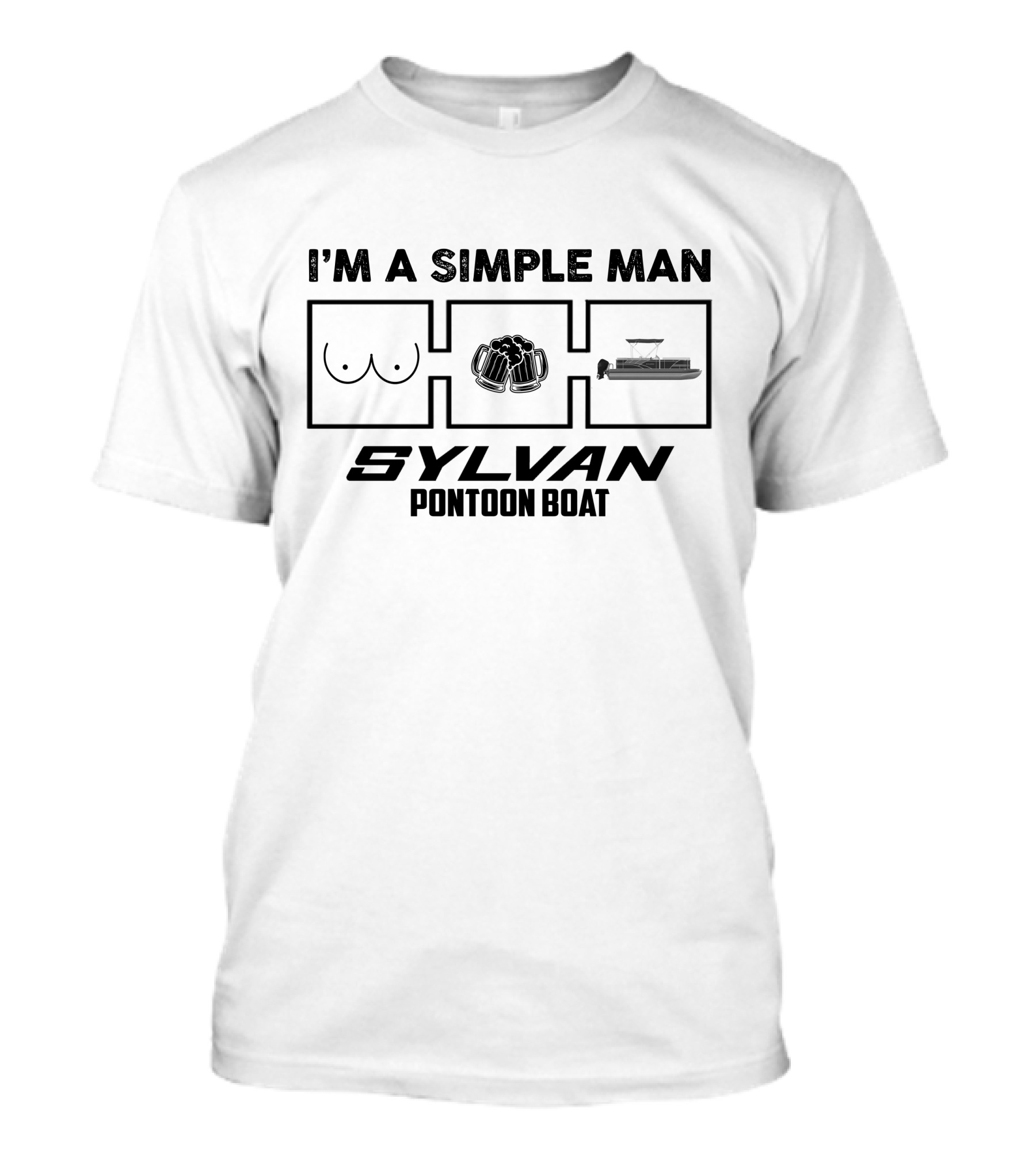 I'm A Simple Man Sylvan Pontoon Boat T-Shirt