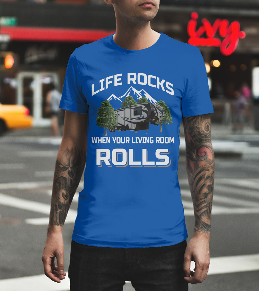 LIFE ROCKS WHEN YOUR LIVING ROOM ROLLS HEARTLAND CYCLONE T-Shirt