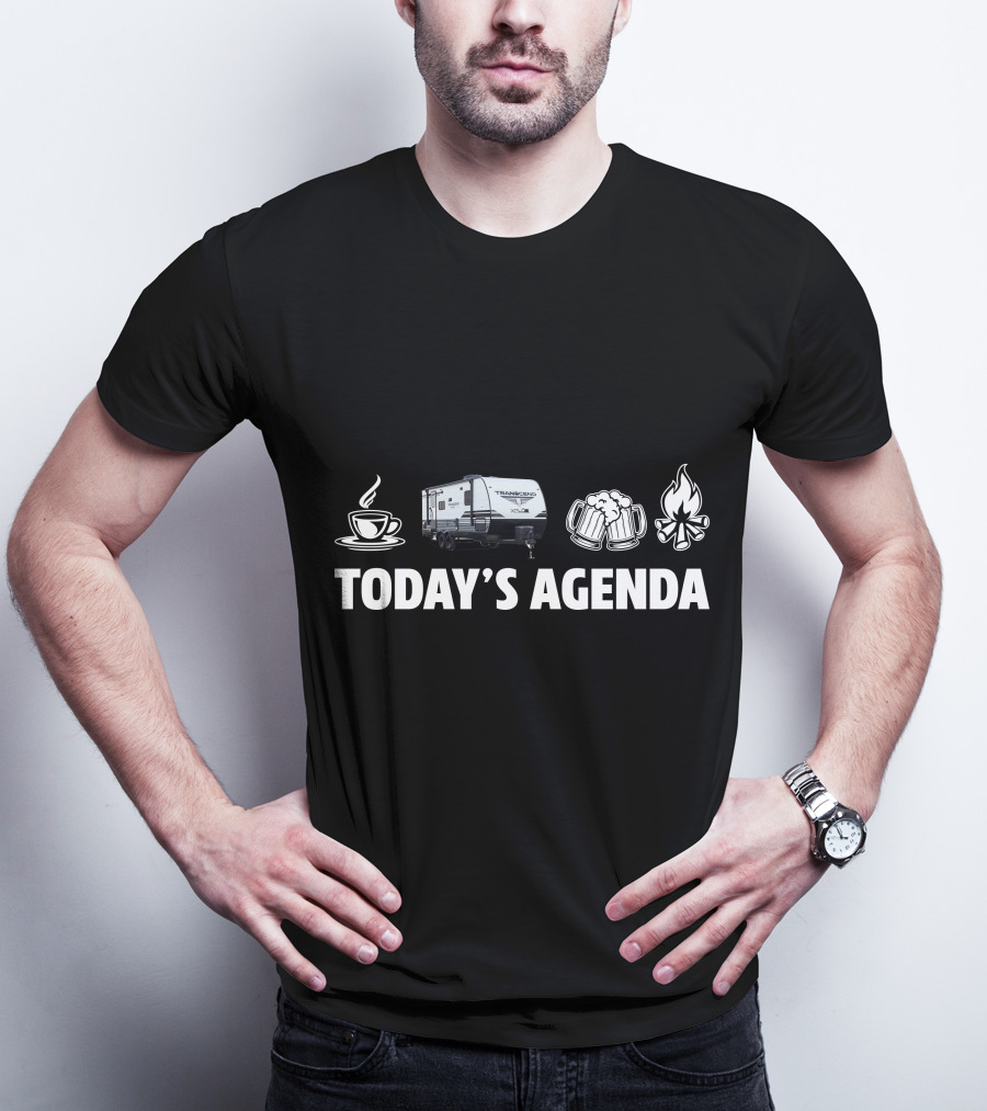 Today's Agenda Grand Designs Transcend XPlor 265BH Coffee Beer Campfire T-Shirt