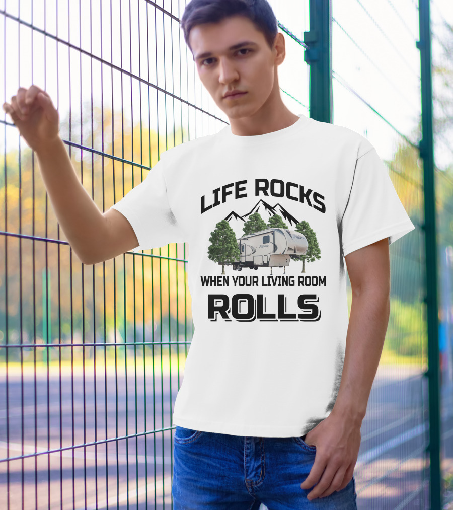Life Rocks When Your Living Room Rolls Grand Design Reflection 337 RLS T-Shirt