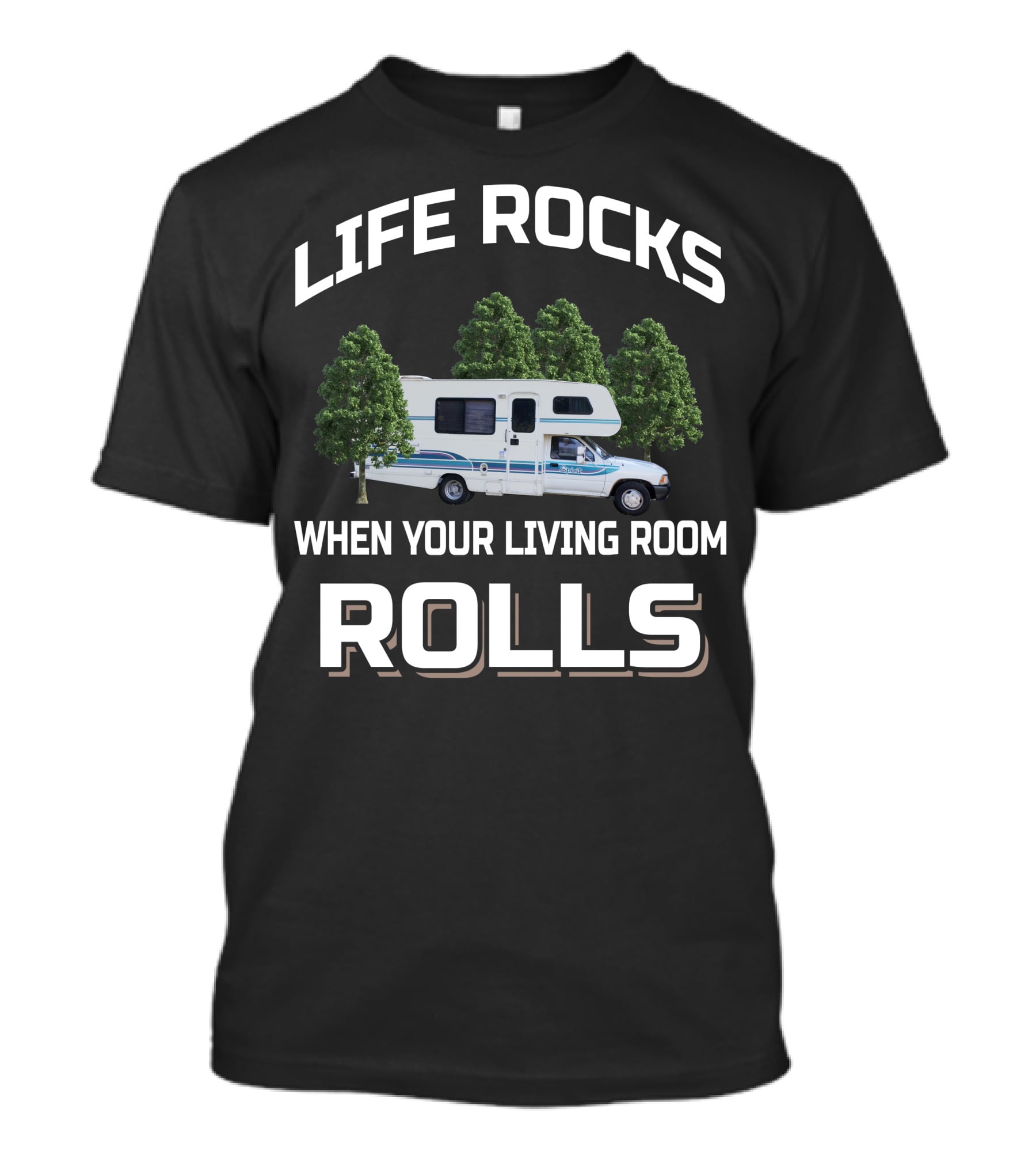 LIFE ROCKS WHEN YOUR LIVING ROOM ROLLS 1992 TOYOTA ITASCA SPIRIT T-Shirt