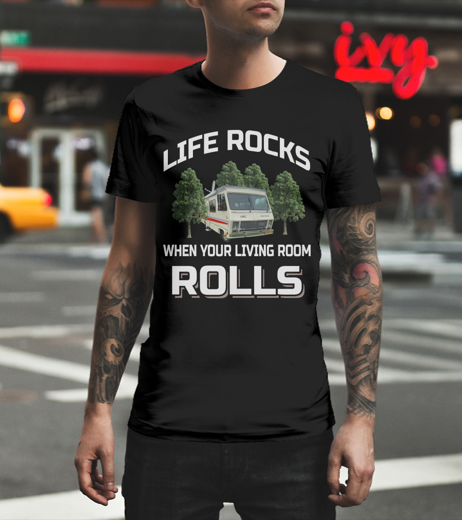 Life Rocks When Your Living Room Rolls GMC Pace Arrow 1980 T-Shirt