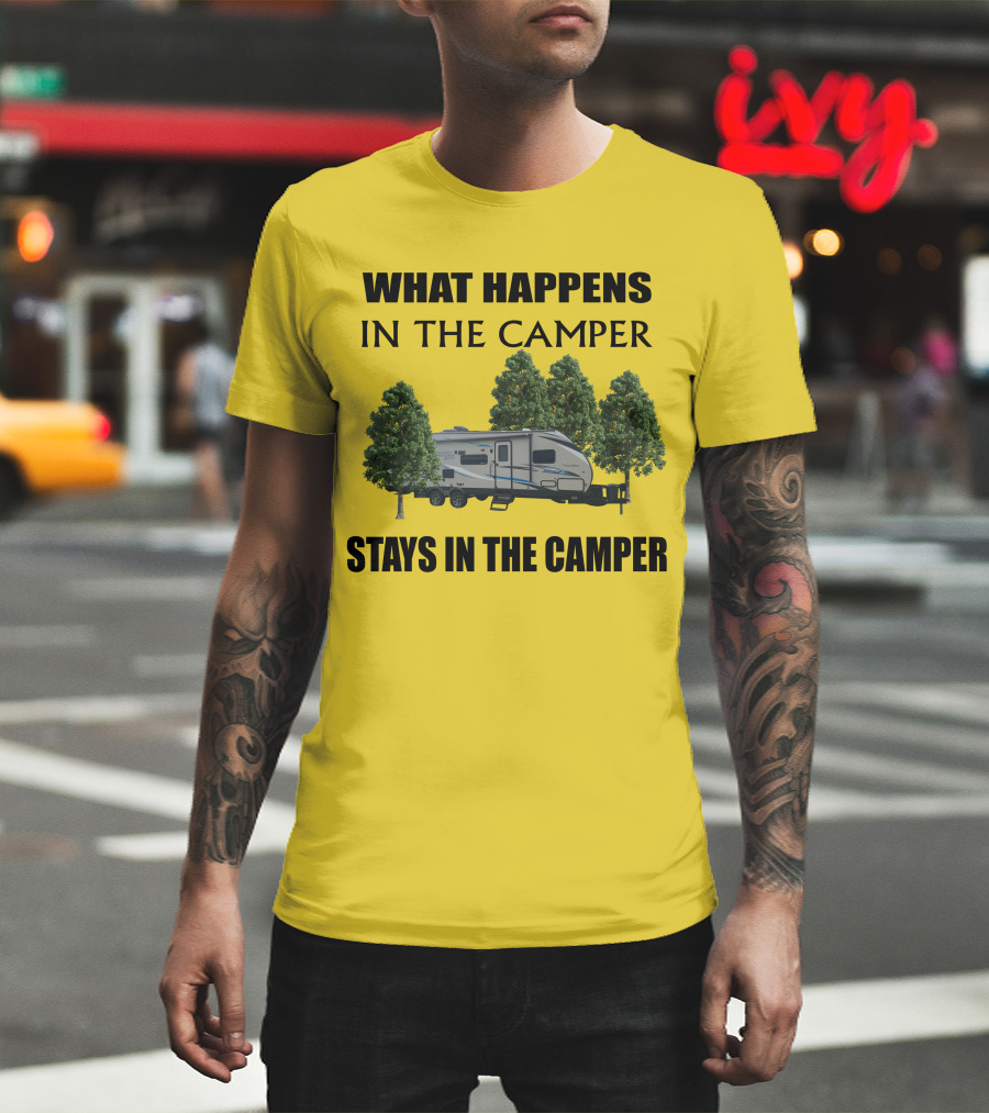 What Happens In The Camper Stays In The Camper Coachman 184 BHS T-Shirt