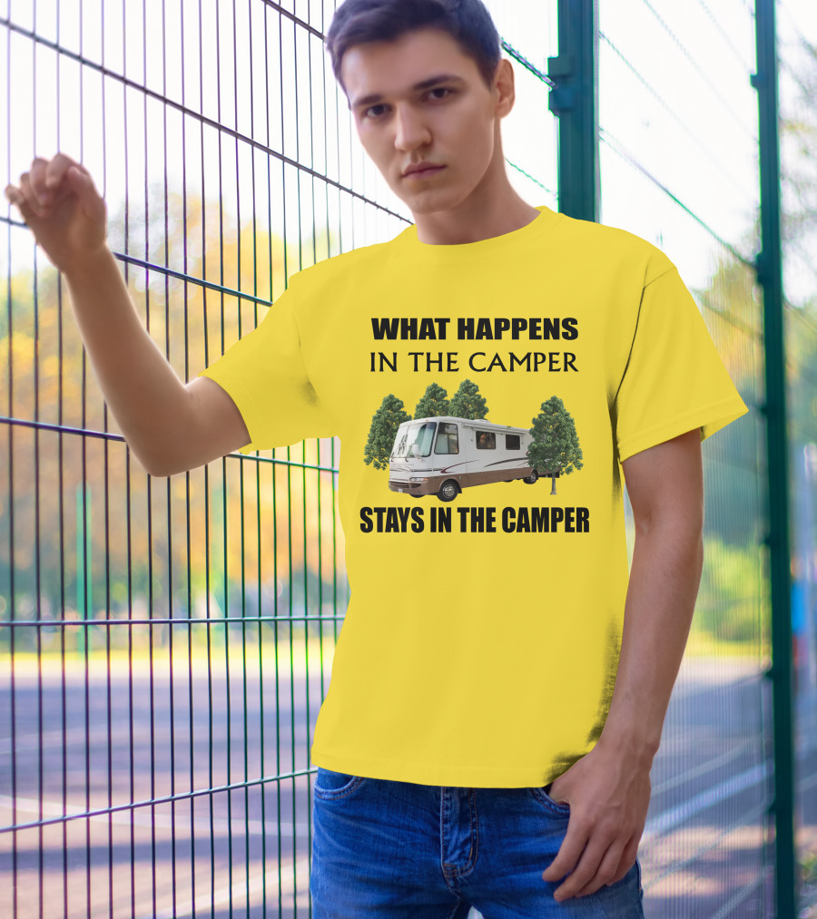 What Happens In The Camper Stays In The Camper RV 2002 Kountry Star T-Shirt