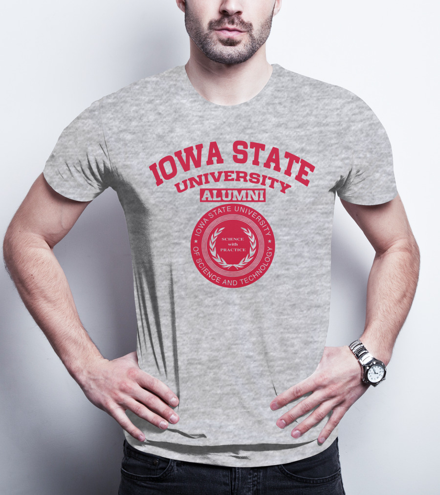 Iowa State University Alumni Science With Practice Circular Seal T-Shirt