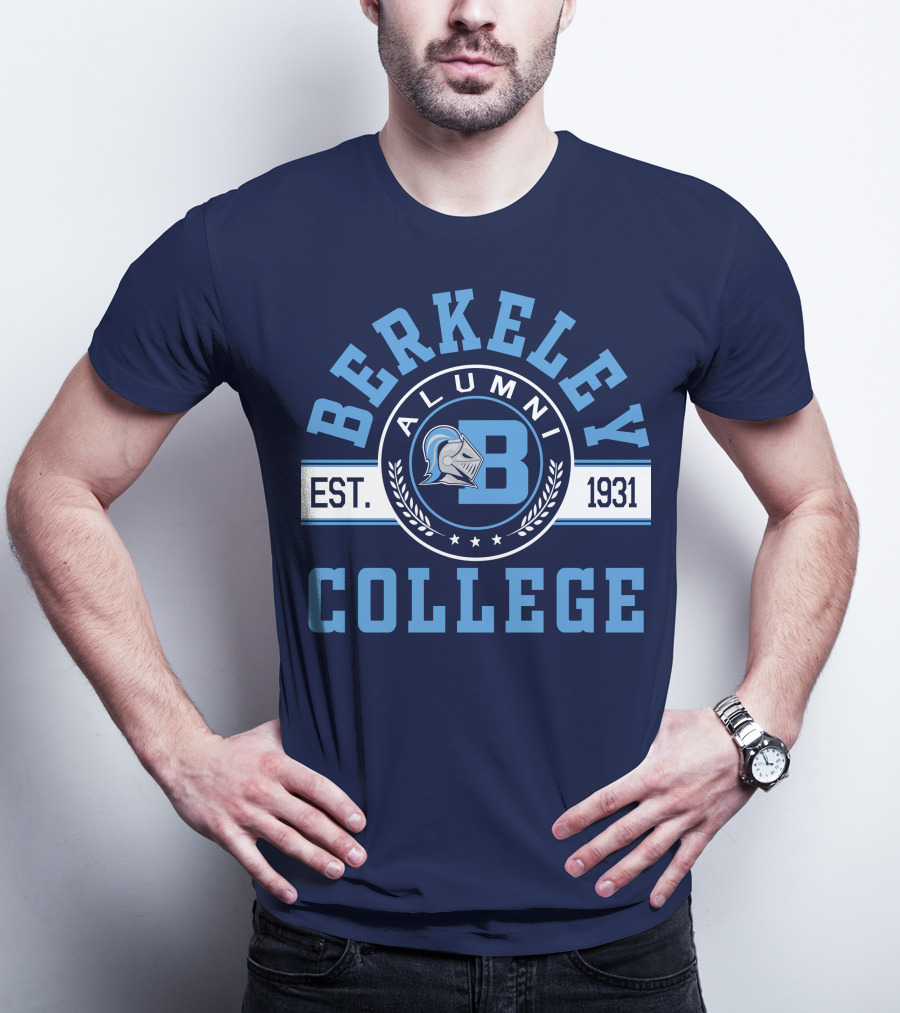 Berkeley College Alumni Est. 1931 Knight Logo B T-Shirt