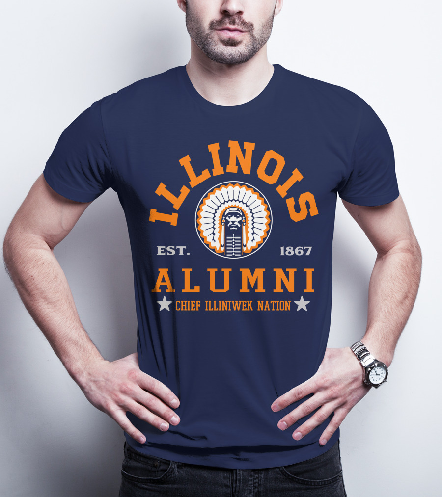 Illinois Alumni Chief Illiniwek Nation Est. 1867 T-Shirt