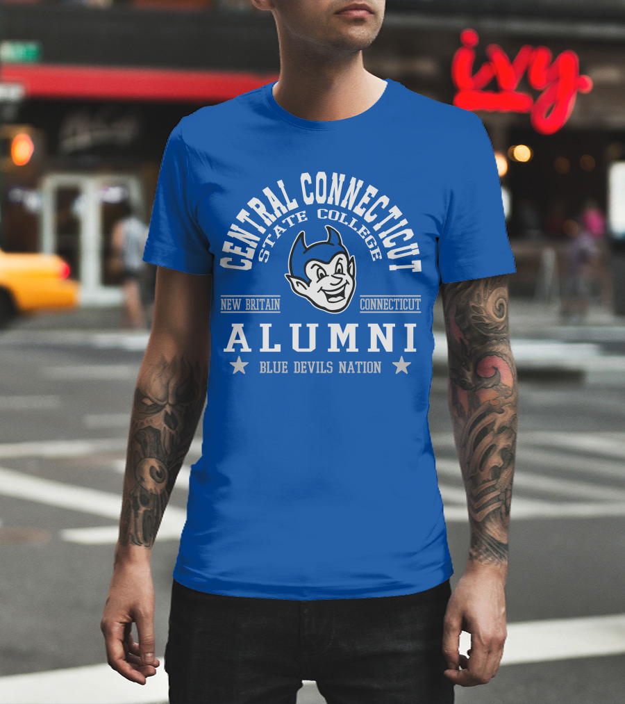 Central Connecticut State College Alumni Blue Devils Nation New Britain Connecticut T-Shirt