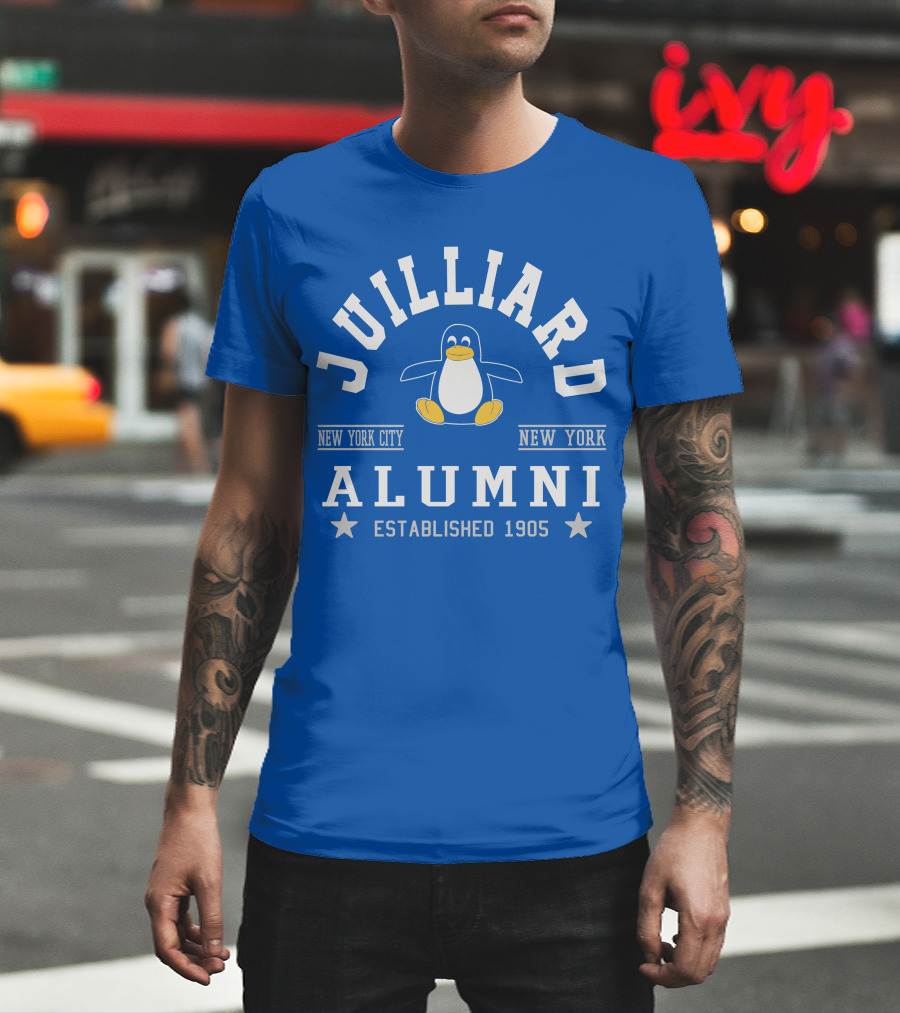 Juilliard Alumni New York City Penguin Established 1905 T-Shirt