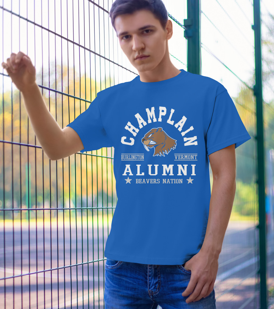 Champlain College Burlington Vermont Alumni Beavers Nation T-Shirt