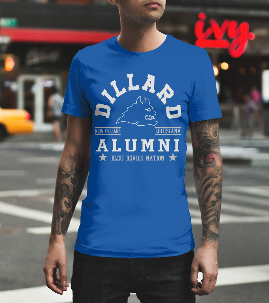 Dillard Alumni New Orleans Louisiana Bleu Devils Nation T-Shirt