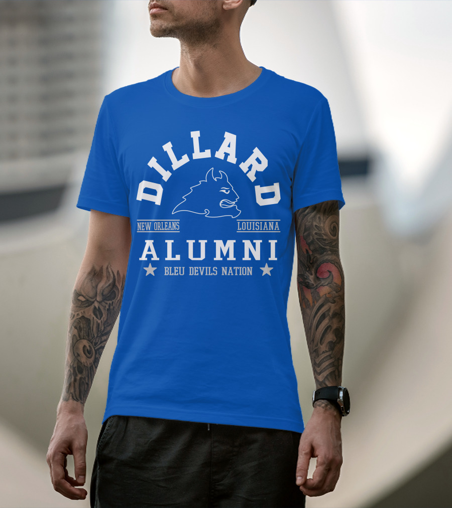 Dillard Alumni New Orleans Louisiana Bleu Devils Nation T-Shirt