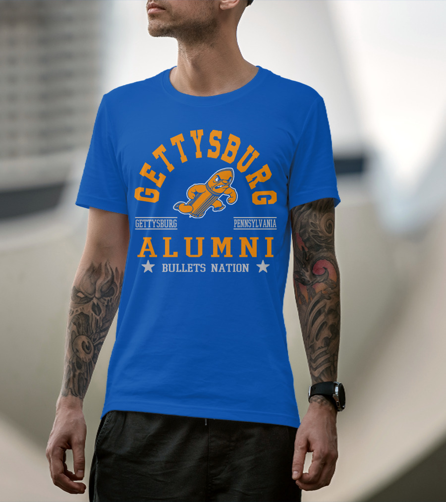 Gettysburg Pennsylvania Alumni Bullets Nation T-Shirt