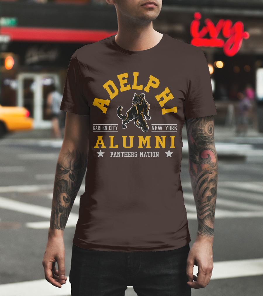 Adelphi Alumni Garden City New York Panthers Nation T-Shirt