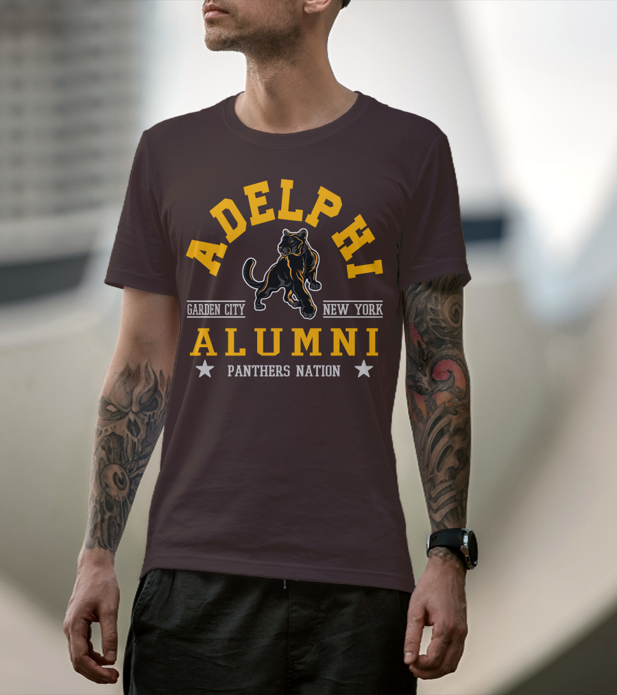 Adelphi Alumni Garden City New York Panthers Nation T-Shirt