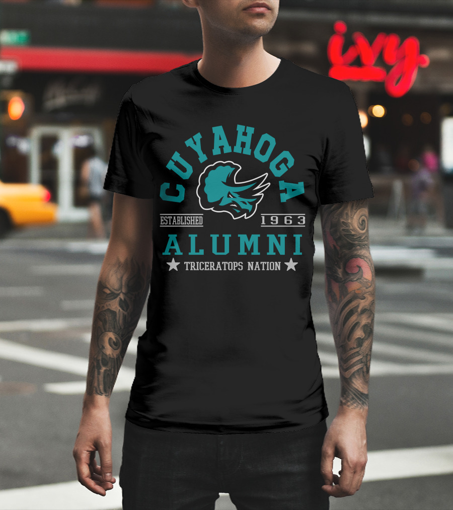 Cuyahoga Alumni Triceratops Nation Established 1963 T-Shirt