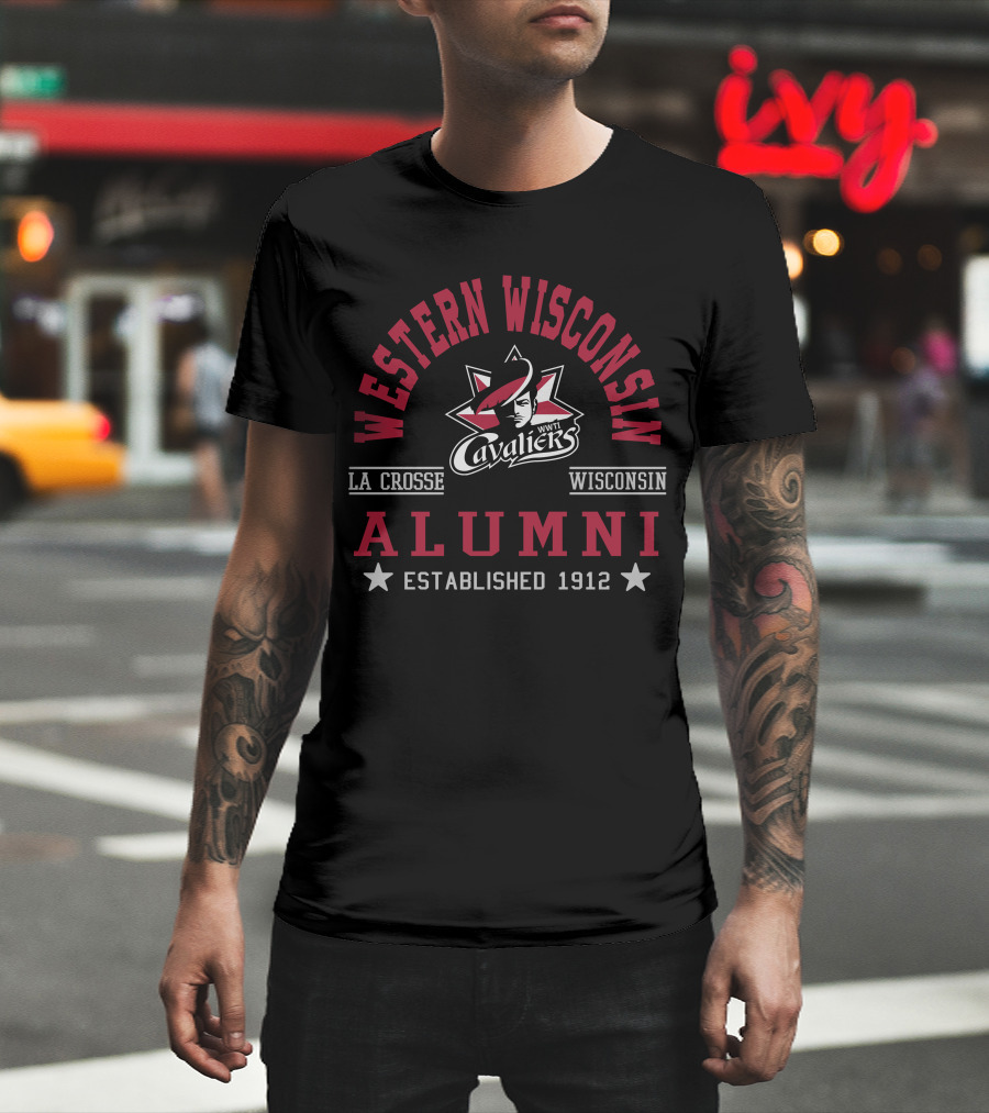 Western Wisconsin Cavaliers Alumni La Crosse Established 1912 T-Shirt