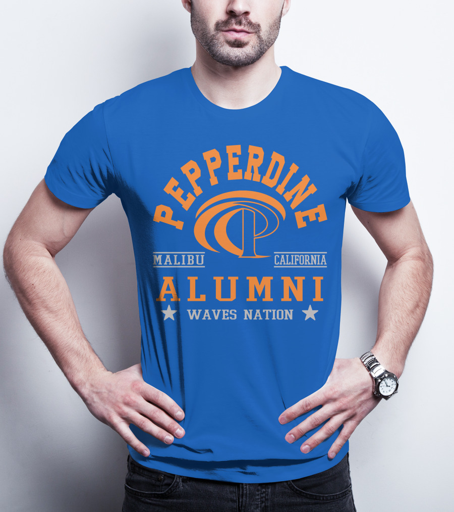 Pepperdine Alumni Waves Nation Malibu California T-Shirt