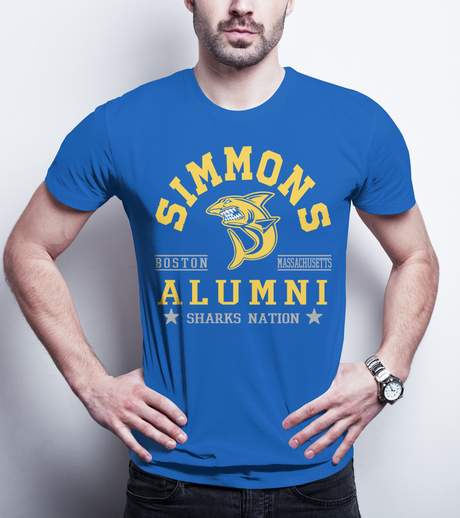 Simmons Alumni Boston Massachusetts Sharks Nation T-Shirt