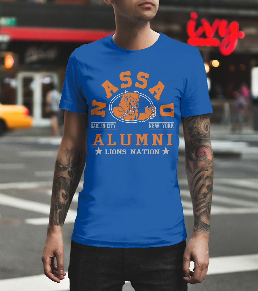 Nassau Garden City New York Alumni Lions Nation T-Shirt