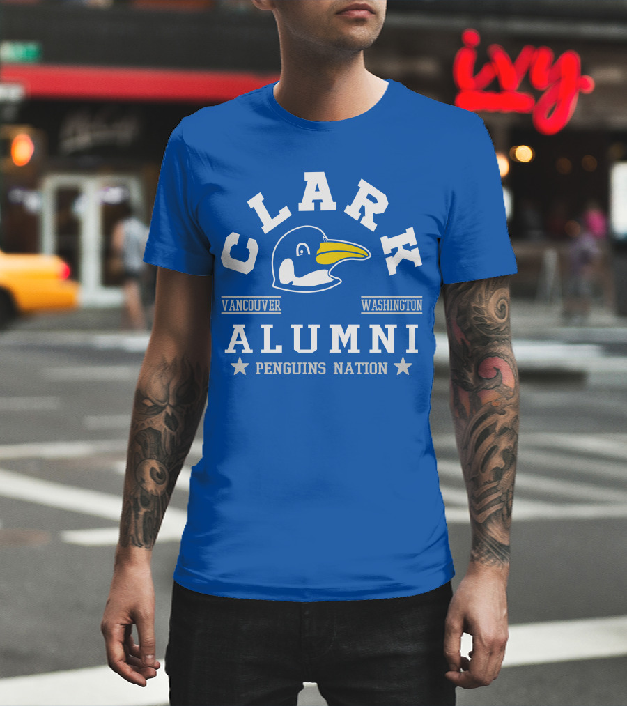 Clark College Vancouver Washington Alumni Penguins Nation T-Shirt