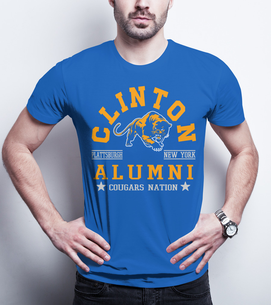 Clinton Alumni Plattsburgh New York Cougars Nation T-Shirt
