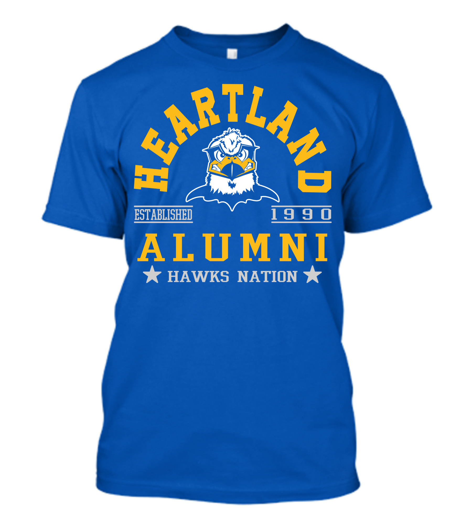 Heartland Alumni Established 1990 Hawks Nation T-Shirt