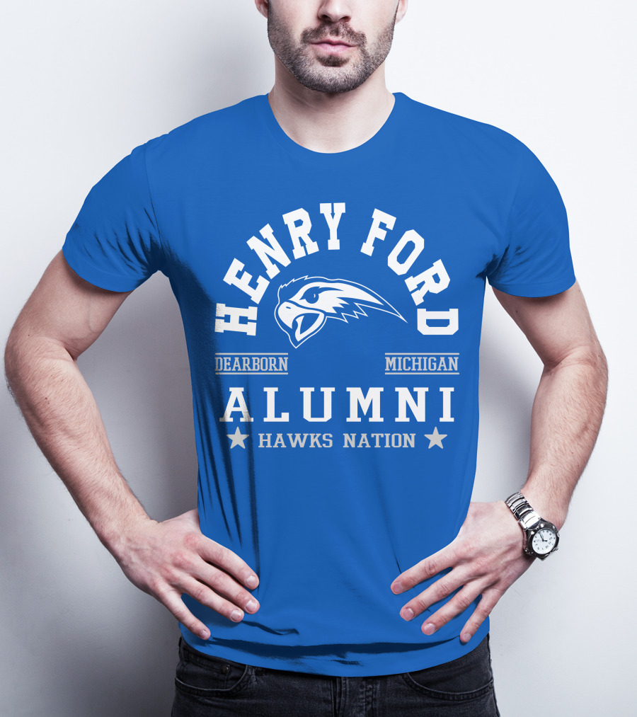 Henry Ford Dearborn Michigan Alumni Hawks Nation T-Shirt