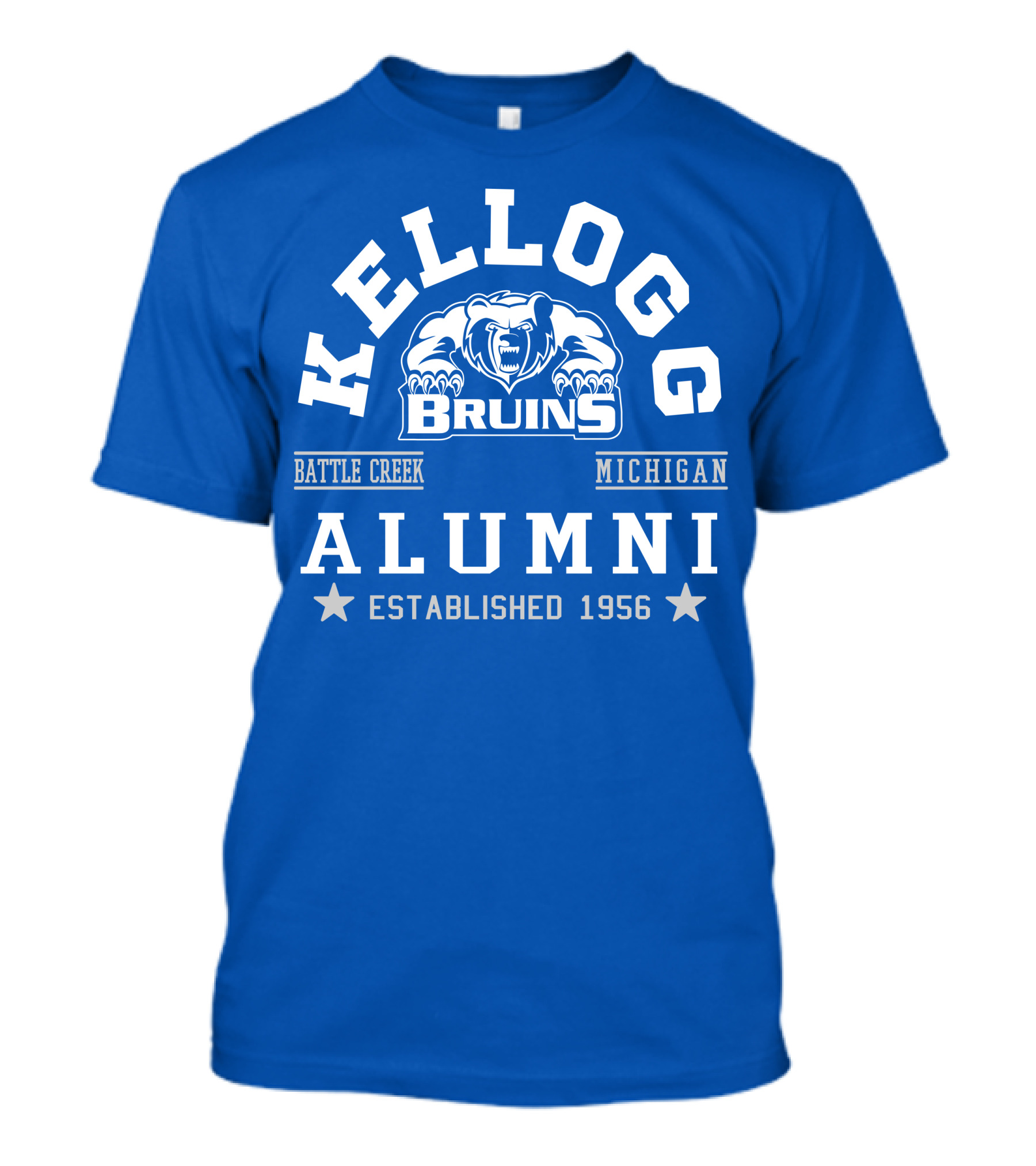 Kellogg Bruins Alumni Battle Creek Michigan Established 1956 T-Shirt