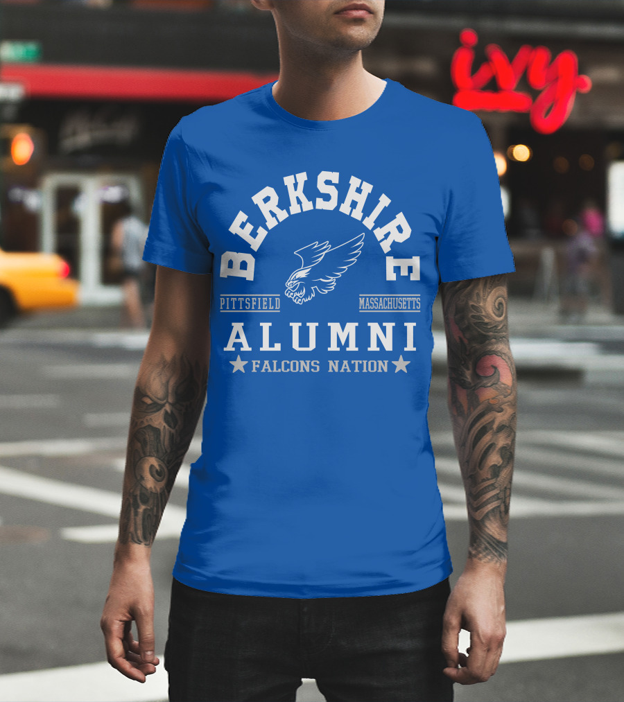 Berkshire Pittsfield Massachusetts Alumni Falcons Nation T-Shirt
