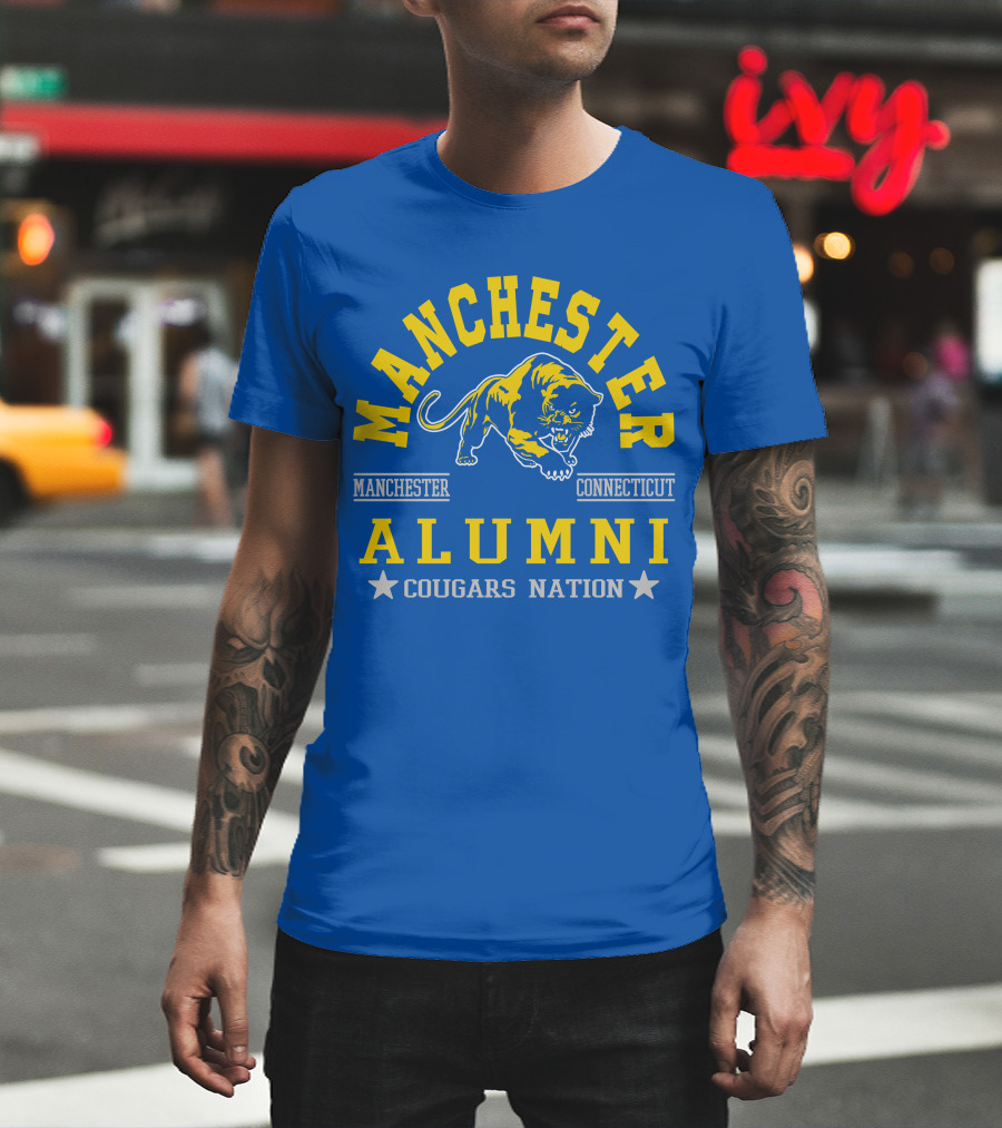 Manchester Connecticut Cougars Alumni Nation T-Shirt
