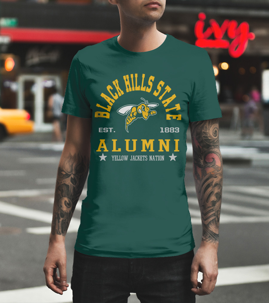 Black Hills State Alumni Yellow Jackets Nation Est. 1883 T-Shirt