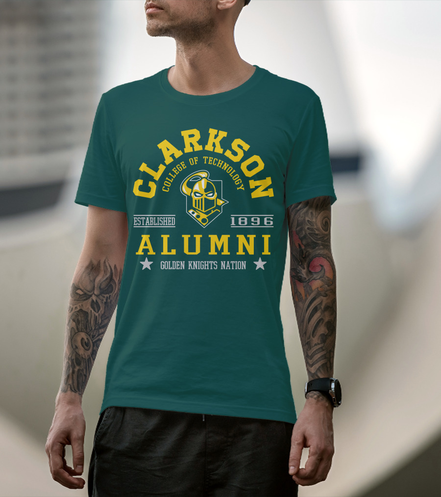 Clarkson College Of Technology Alumni Established 1896 Golden Knights Nation T-Shirt
