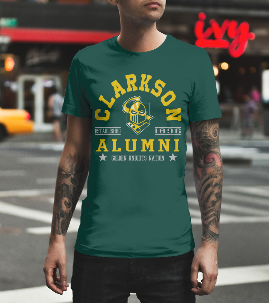 Clarkson Alumni Established 1896 Golden Knights Nation T-Shirt