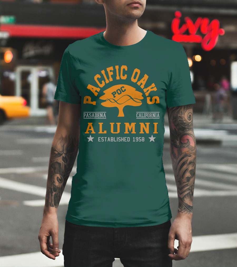 Pacific Oaks POC Alumni Pasadena California Established 1958 T-Shirt
