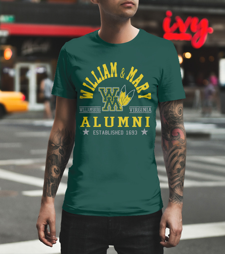 William And Mary Alumni Williamsburg Virginia Established 1693 T-Shirt