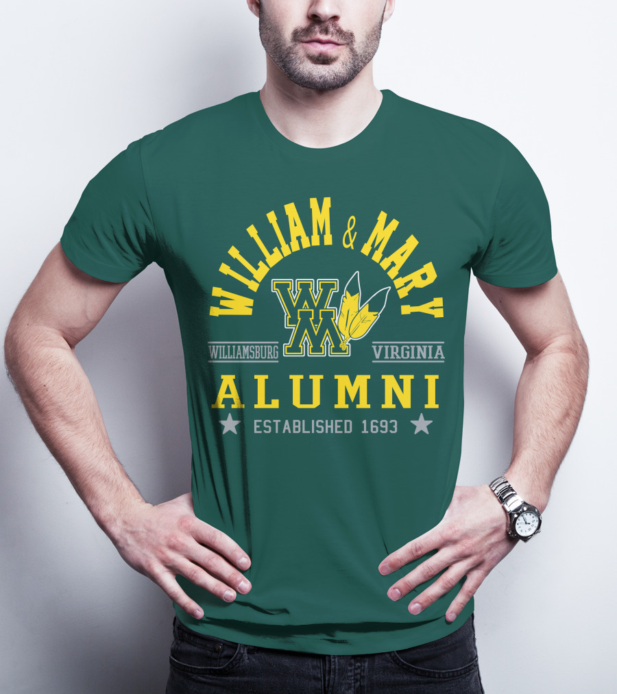 William And Mary Alumni Williamsburg Virginia Established 1693 T-Shirt