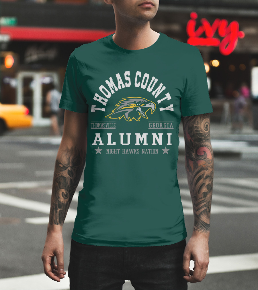 Thomas County Alumni Night Hawks Nation Thomasville Georgia T-Shirt