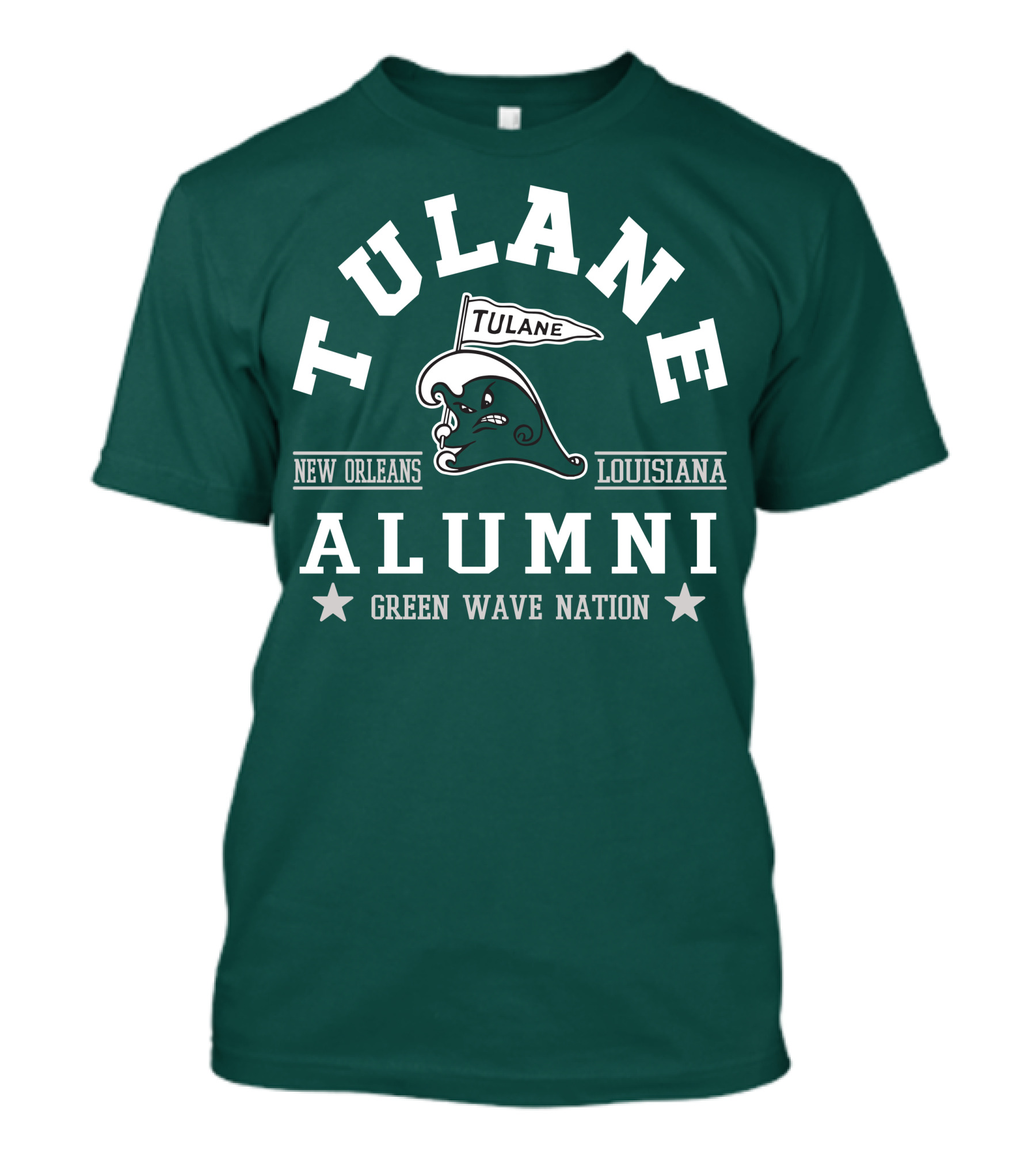 Tulane Alumni Logo New Orleans Louisiana Green Wave Nation T-Shirt