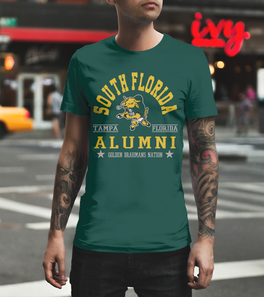 South Florida Alumni Tampa Florida Golden Brahmans Nation T-Shirt