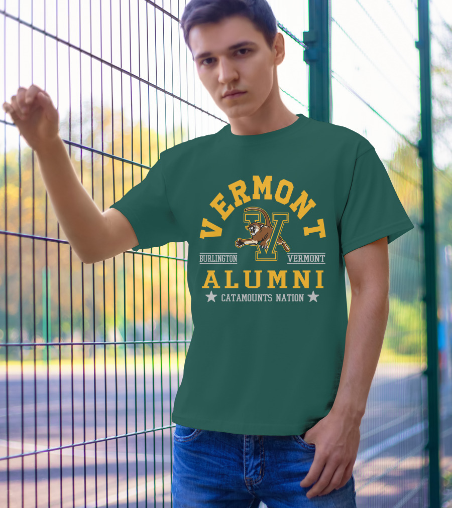 Vermont Burlington Alumni Catamounts Nation T-Shirt